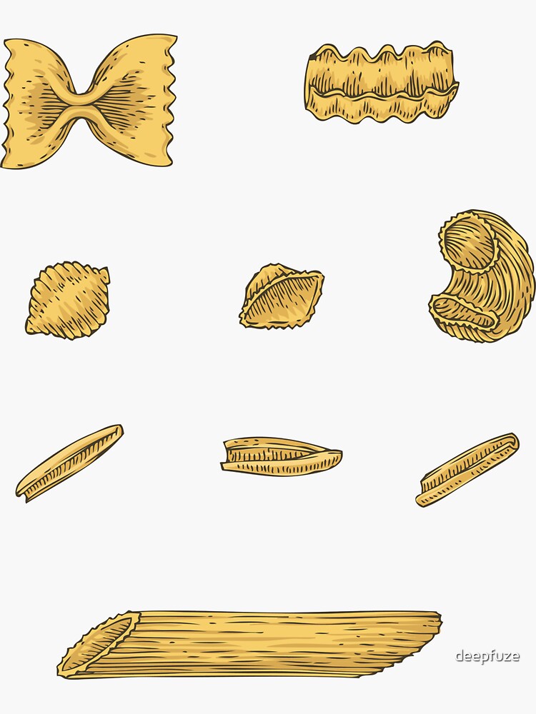 "Pasta" Sticker for Sale by deepfuze | Redbubble
