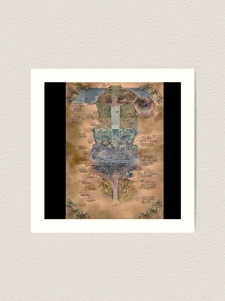 "Abyss Map (Made in abyss characters )" Art Print for Sale by Slimepopi ...