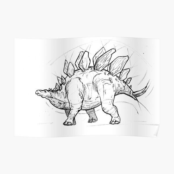 "Stegosaurus" Poster for Sale by UnchainedTom | Redbubble