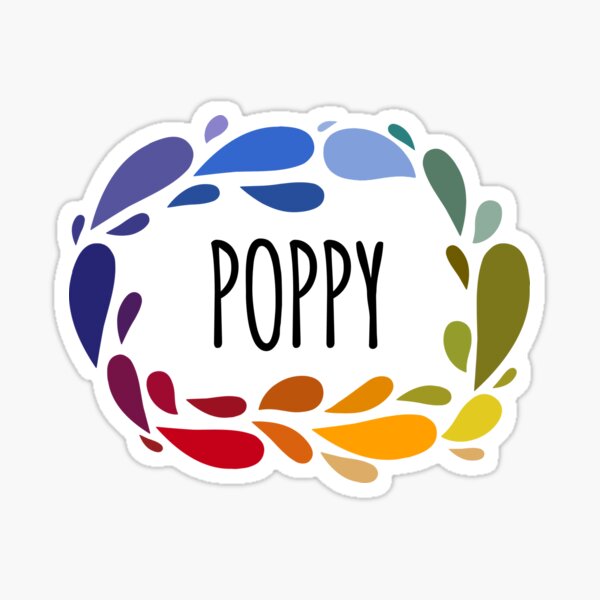 "Poppy Name Cute Colorful Gift Named Poppy" Sticker by kindxinn | Redbubble