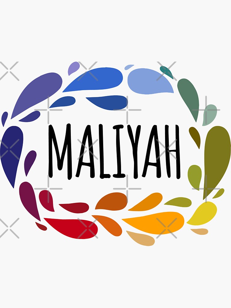 "Maliyah Name Cute Colorful Gift Named Maliyah" Sticker by kindxinn ...