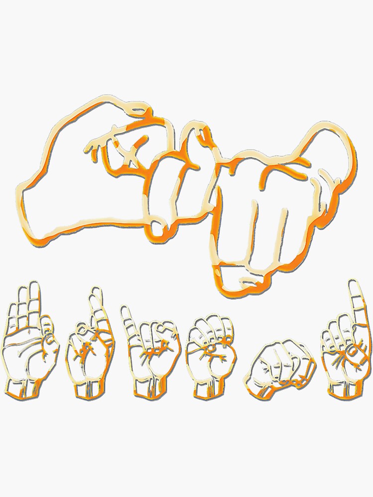 "American Sign Language Friend T shirt" Sticker for Sale by ...
