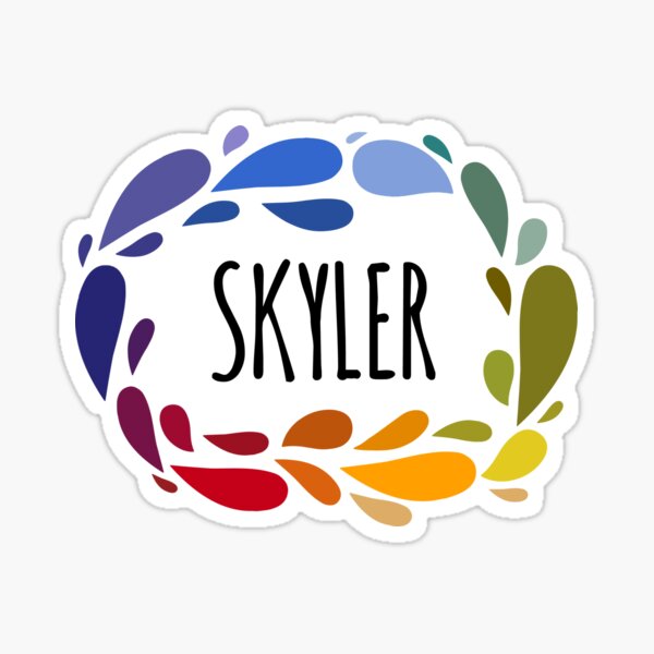 "Skyler Name Cute Colorful Gift Named Skyler" Sticker for Sale by ...