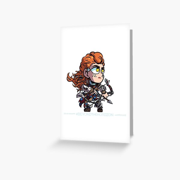 "Horizon - Forbidden West Aloy Cartoon" Greeting Card by NiceDesigning ...
