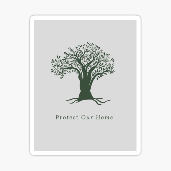 "Tree Logo" Sticker by paperchill | Redbubble