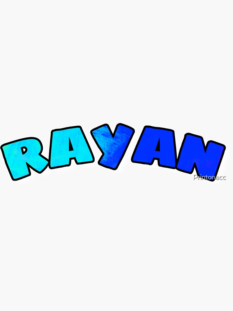 "Rayan" Sticker by Printonacc | Redbubble
