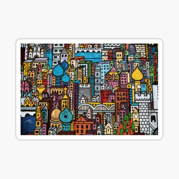 "Street Art City. " Sticker for Sale by Bestyprod | Redbubble