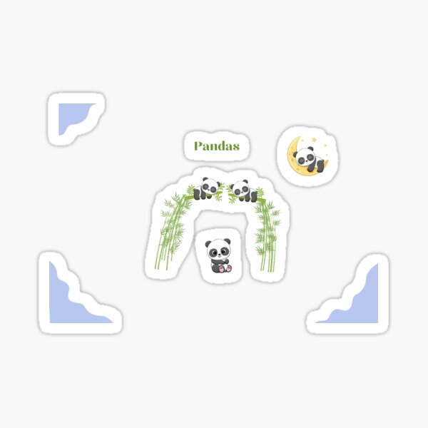 "Pandas" Sticker by Pandashop9 | Redbubble