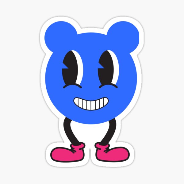"funny print blue face " Sticker for Sale by mada-stor | Redbubble