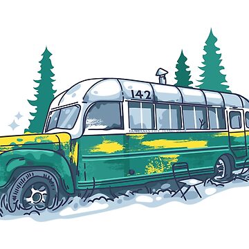 "Into The Wild Magic Bus 142" Sticker for Sale by grafikis | Redbubble