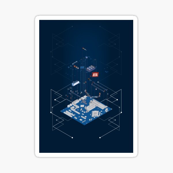 "motherboard" Sticker by buildersco | Redbubble