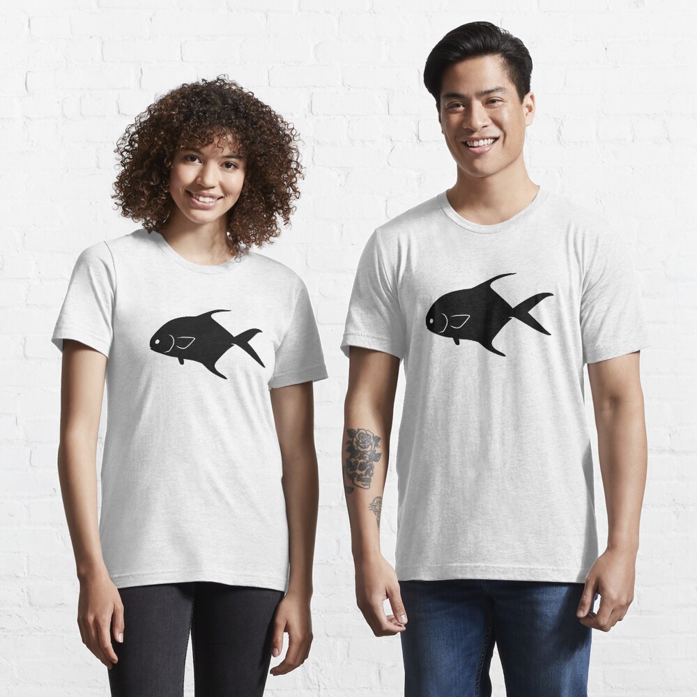 "Permit Fish Silhouette (Black)" T-shirt for Sale by SandpiperDesign ...