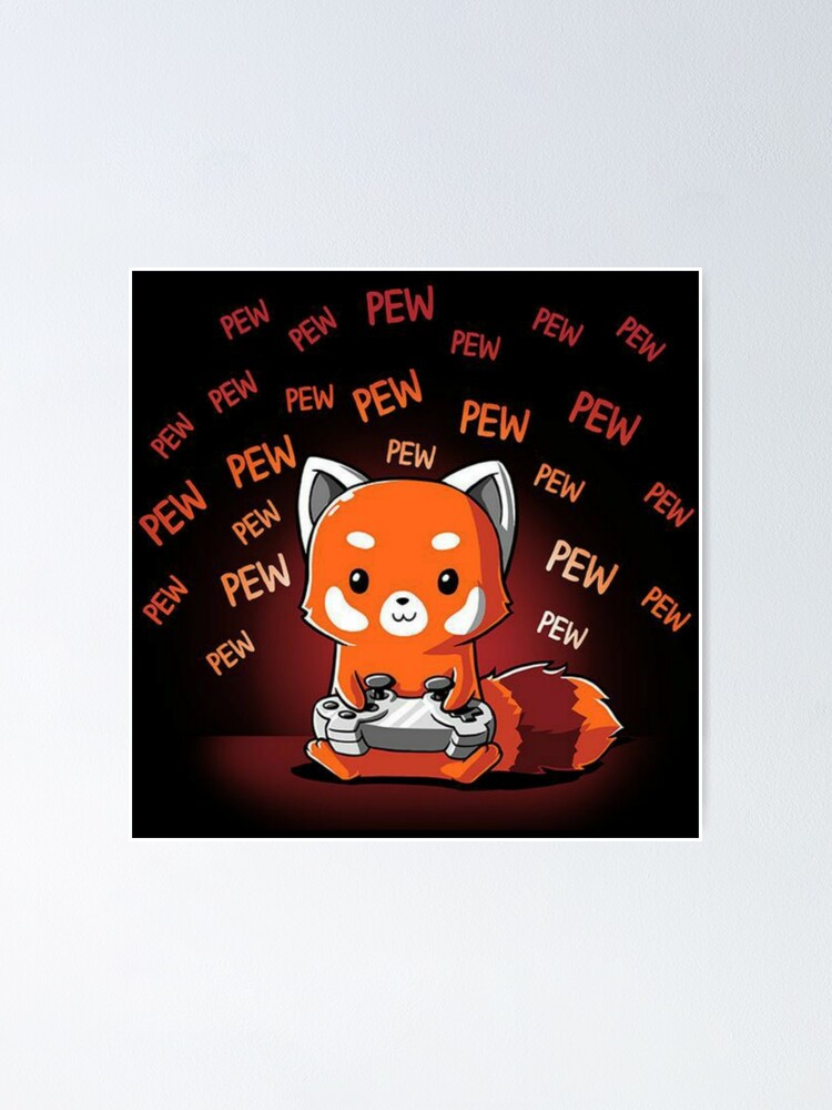 "Gaming Red Panda" Poster by MEDZI2 | Redbubble