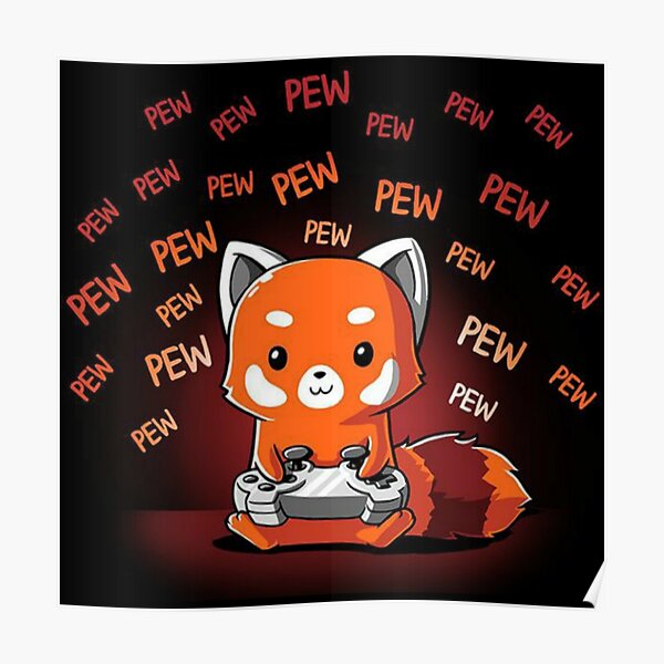 "Gaming Red Panda" Poster by MEDZI2 | Redbubble