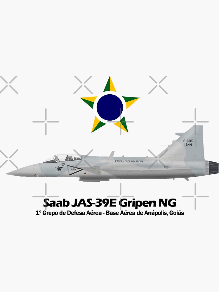"JAS-39E Gripen NG Brazilian Air Force" Sticker for Sale by ...