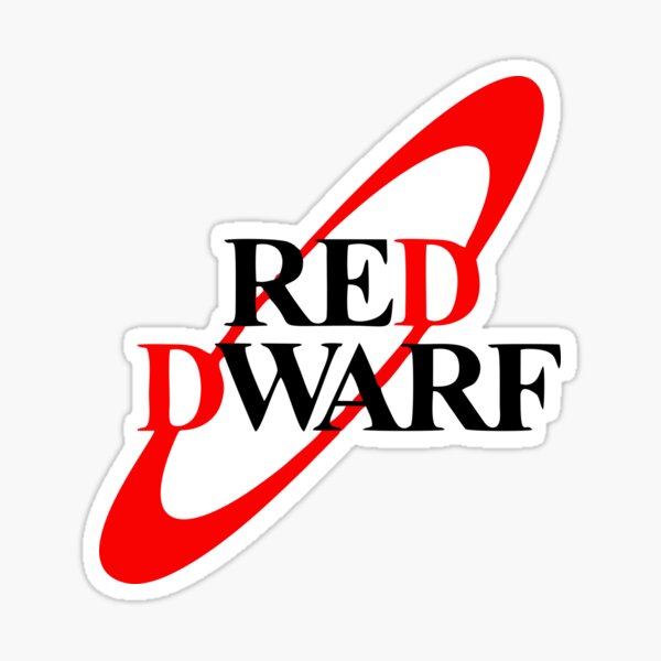 "Distressed Red Dwarf" Sticker by dishatrand | Redbubble