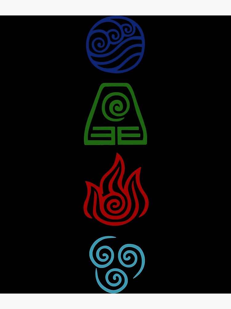 Avatar Four Elements Classic . Premium Matte Vertical Poster sold by Dividend Static | SKU ...