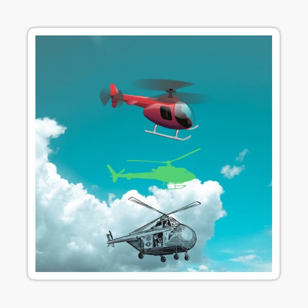 "Sky & Helicopters" Sticker by Gopal765 | Redbubble