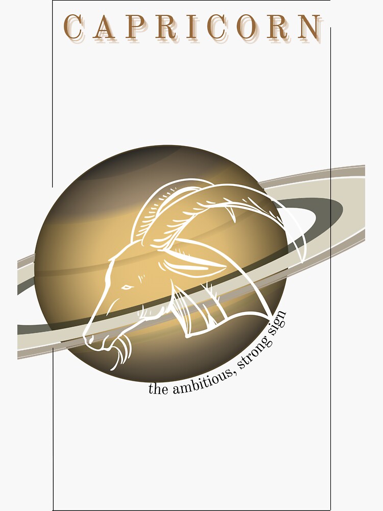 "zodiac series - capricorn ruling planet" Sticker by exclamation-s ...