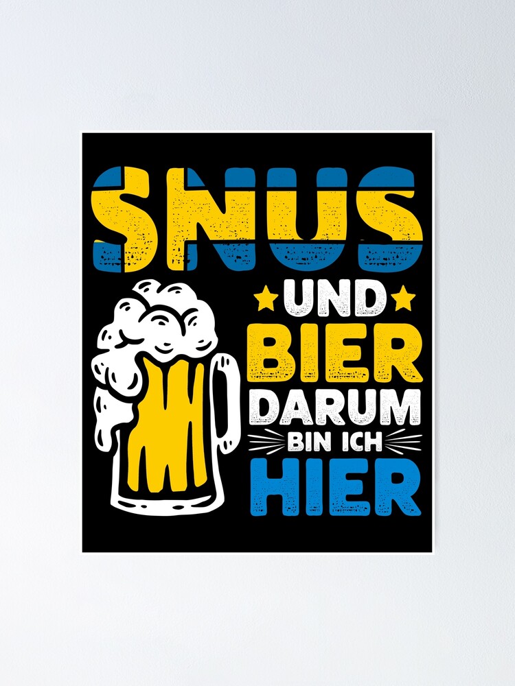 "Snus Tabak Nikotin Kautabak" Poster for Sale by Meddart | Redbubble