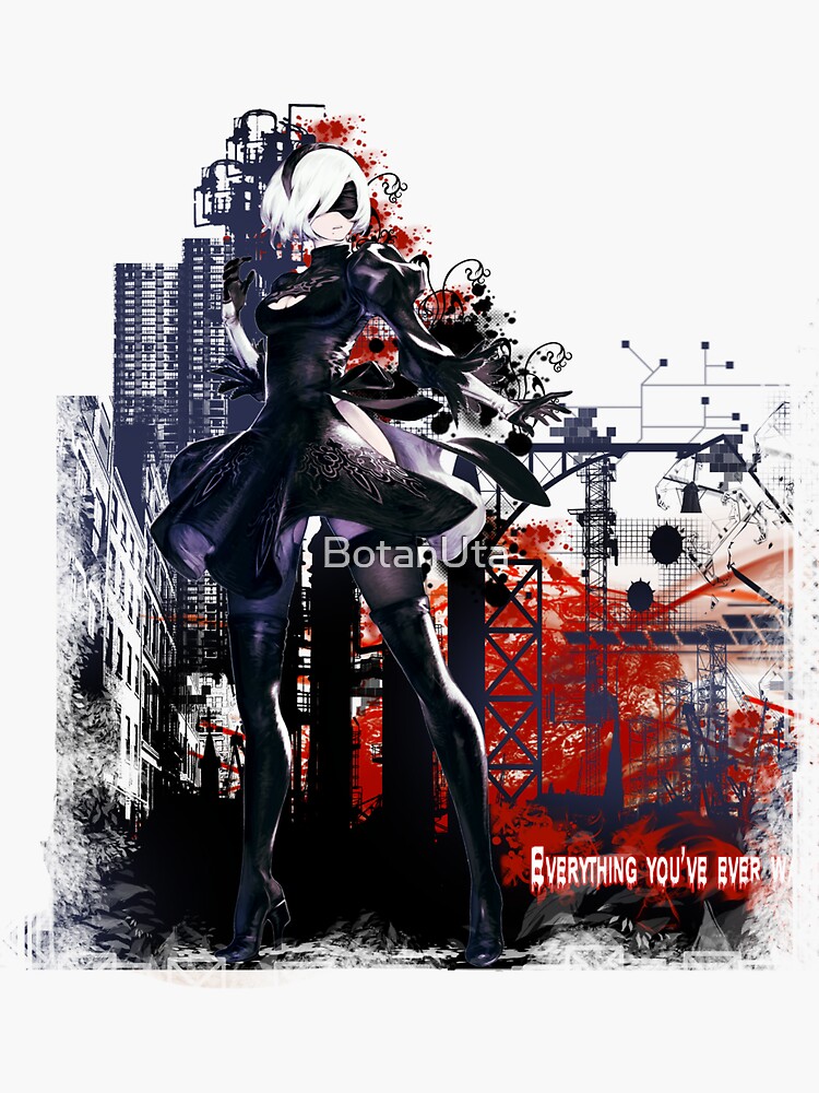 "nier automata " Sticker for Sale by BotanUta | Redbubble