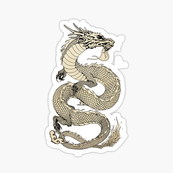 "Japanese dragon" Sticker for Sale by Bljhem | Redbubble