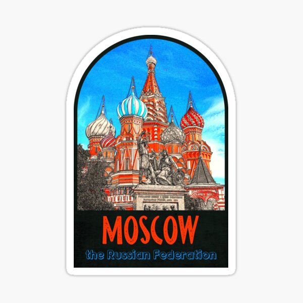 "Moscow City" Sticker by PostersStickers | Redbubble