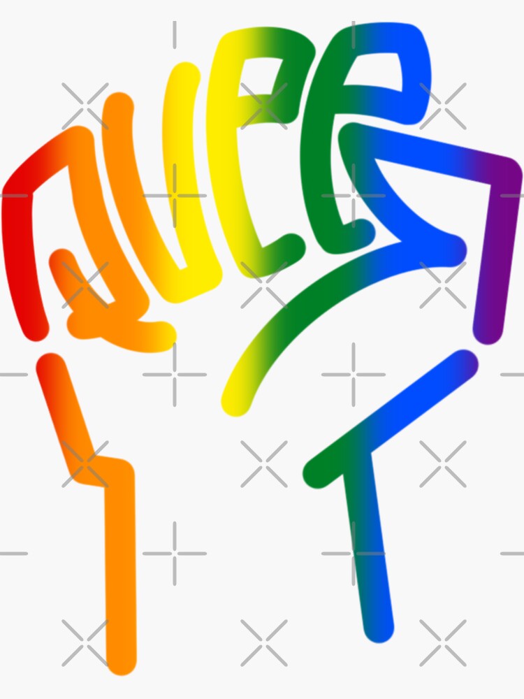 "Queer power rainbow dark version" Sticker for Sale by Yasimuf | Redbubble