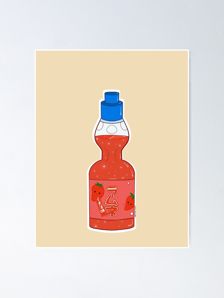 "Ichigo Ramune drink Parody Illustration" Poster for Sale by byMariZen ...