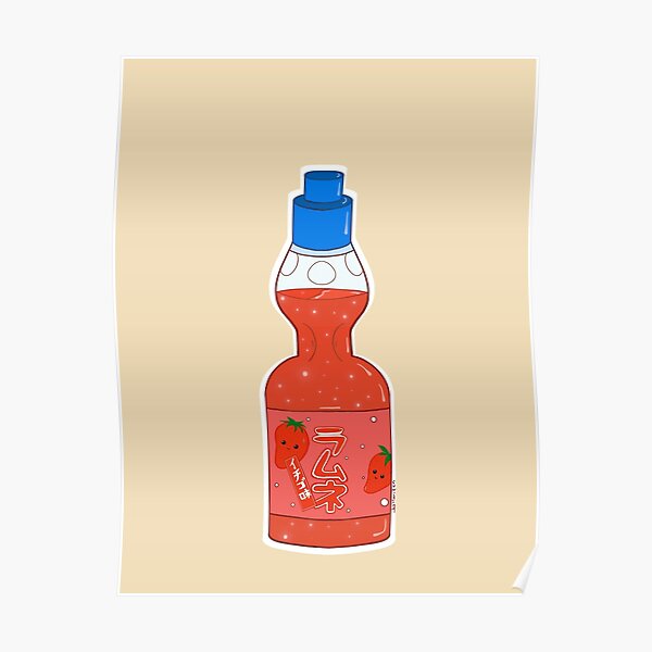 "Ichigo Ramune drink Parody Illustration" Poster for Sale by byMariZen ...
