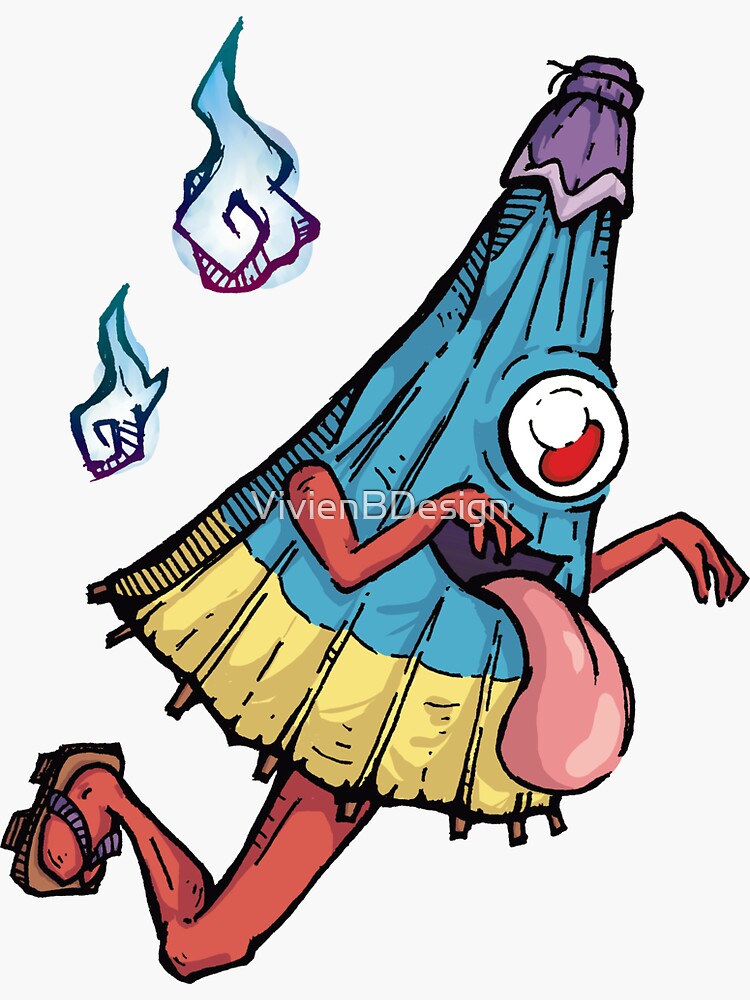 "Yokai Kasa-obake #2" Sticker by VivienBDesign | Redbubble