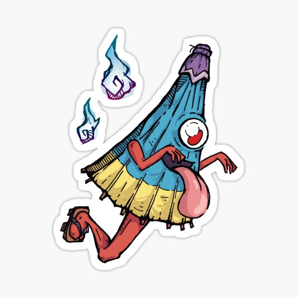 "Yokai Kasa-obake #2" Sticker by VivienBDesign | Redbubble