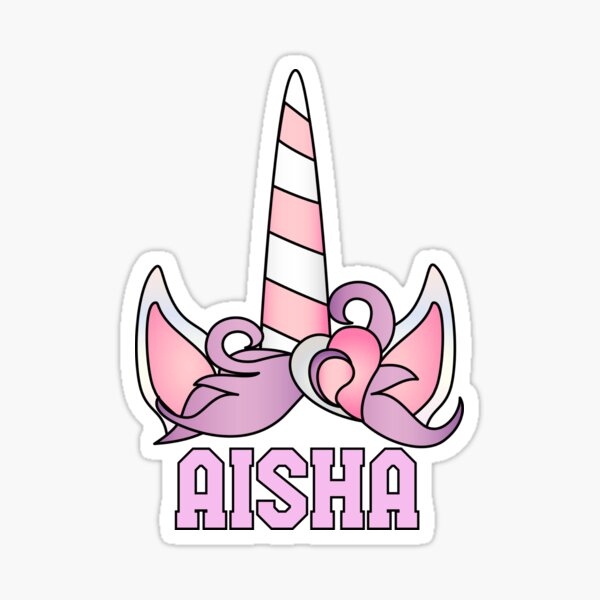 Pegatina «Aisha. Nombre Aisha personalizado rosa y morado» de ...