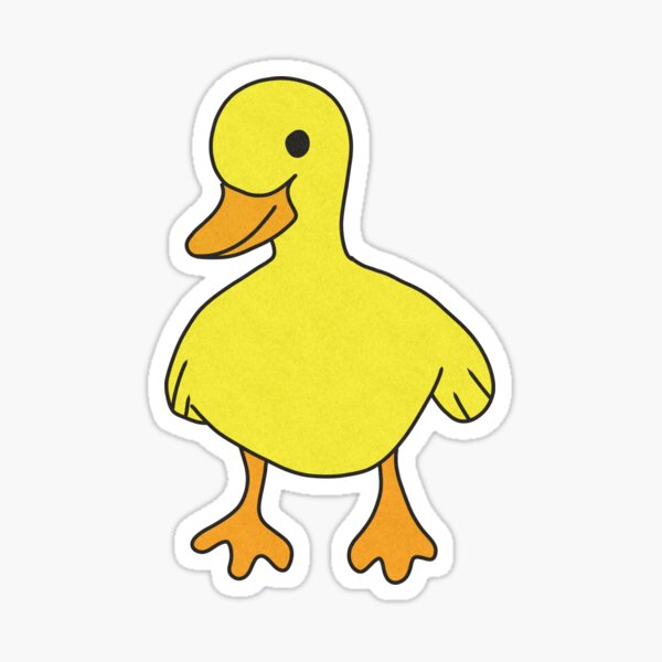 "Cute Yellow Angry Duck" Sticker for Sale by DreamyStrokes | Redbubble