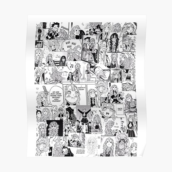 "Demon Slayer Mitsuri Kanroji Collage Graphic " Poster by VintCondition ...