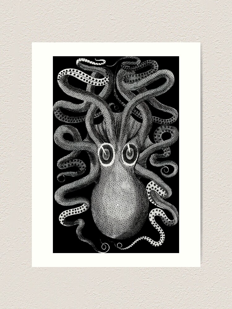 "Unleash The Kraken, Octopus Squid Tentacle Kraken Ink Art - Kraken ...