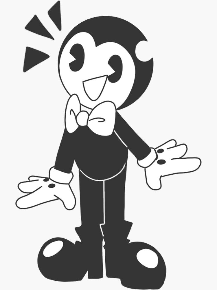 "Cheerful Bendy BATIM" Sticker for Sale by Spasleon | Redbubble
