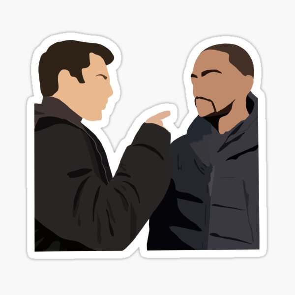 "Sebastian Stan and Anthony Mackie" Sticker by RivensStickers | Redbubble