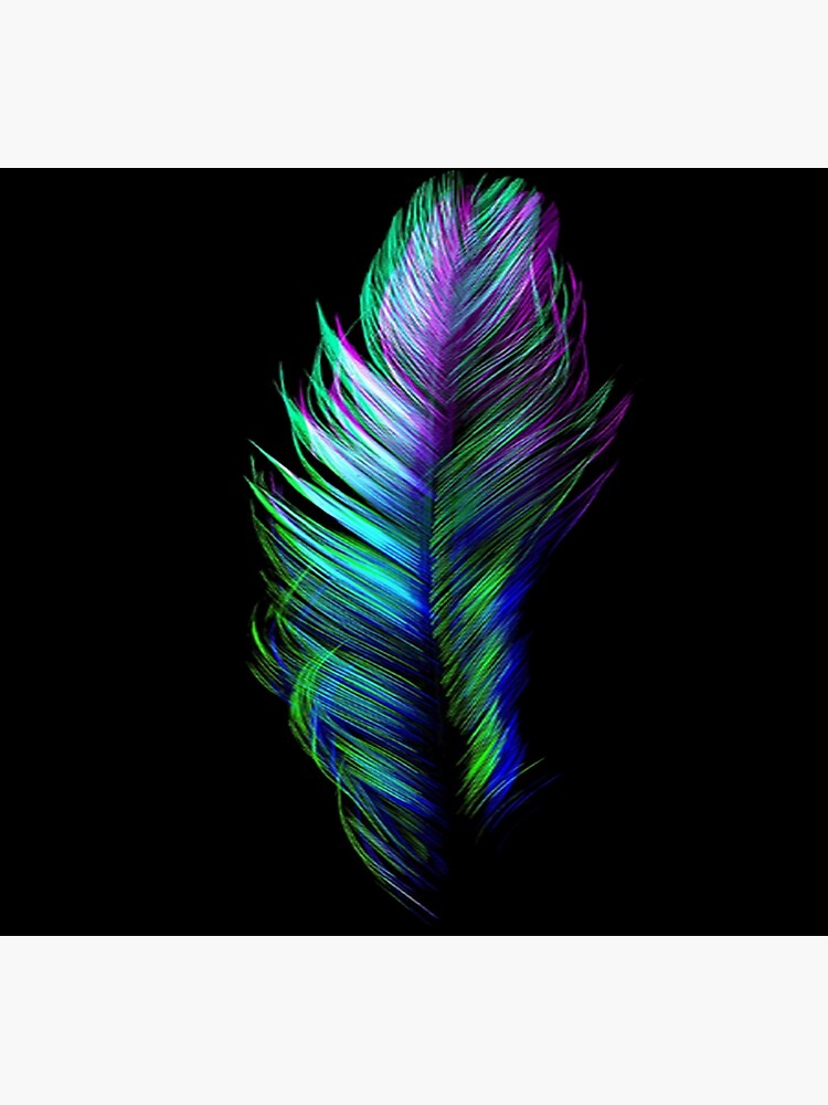 "colorful feather digital art drawing " Poster for Sale by CryptoHut ...