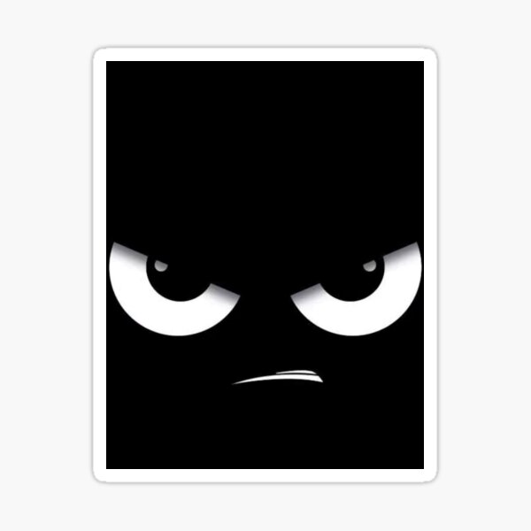 "angry face" Sticker for Sale by Islamich | Redbubble