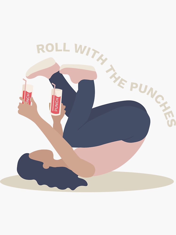 "Roll with the Punches Sticker - Pun - Midnight Colors " Sticker by ...