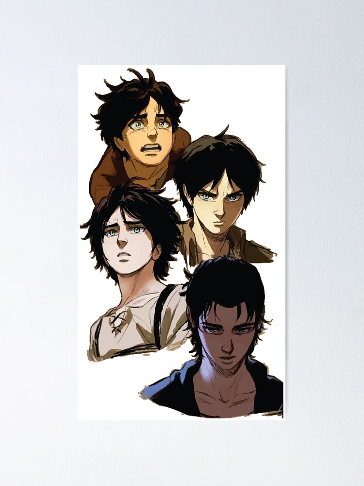 "Eren Yeager's Evolution Attack On Titan Anime" Poster by Real1One ...