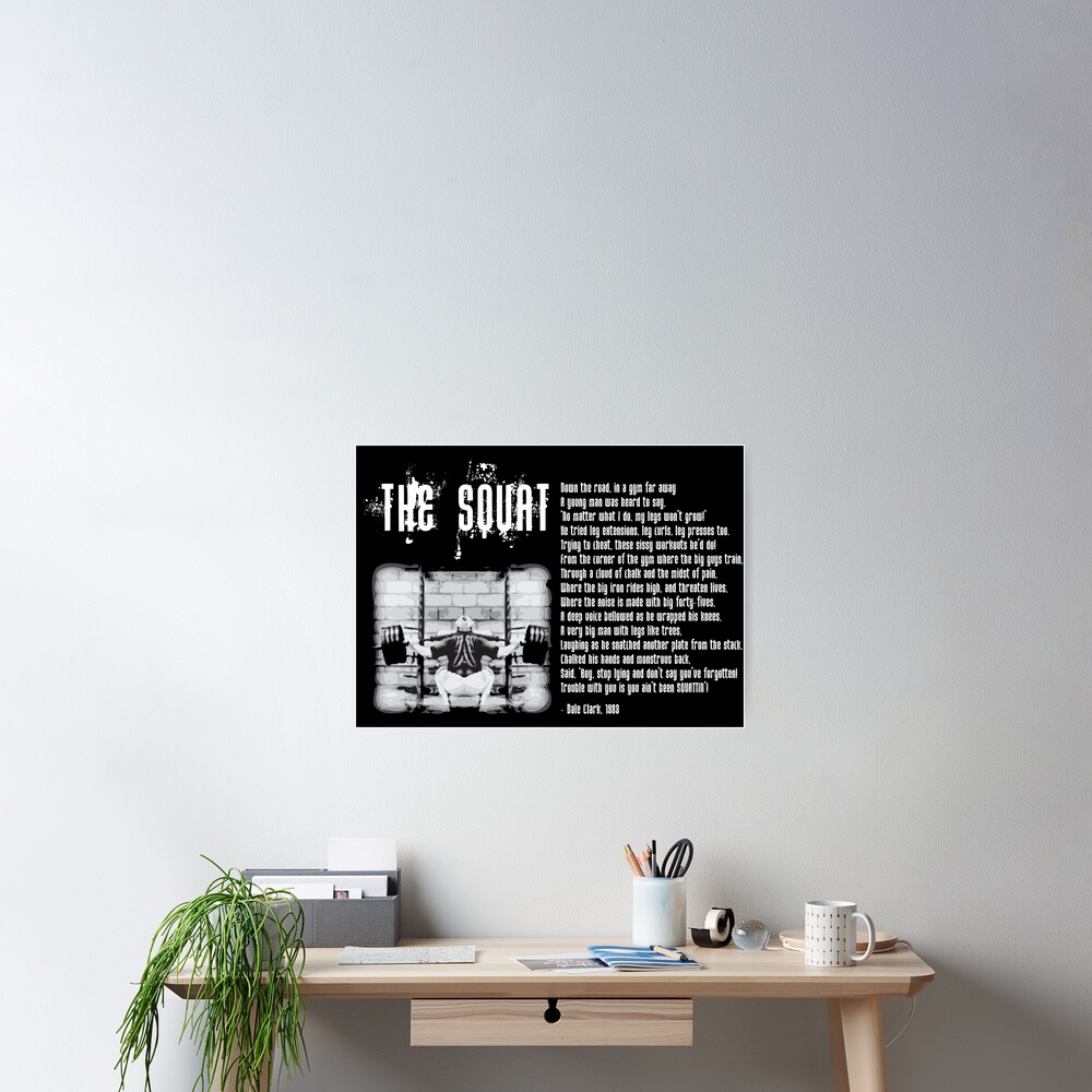 "The Squat Poem" Poster for Sale by mchanfitness | Redbubble