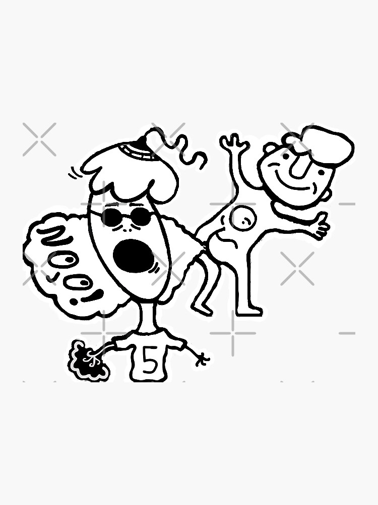 "farting guy, bad behavior, funny cartoon, fart stickers, fun digital ...