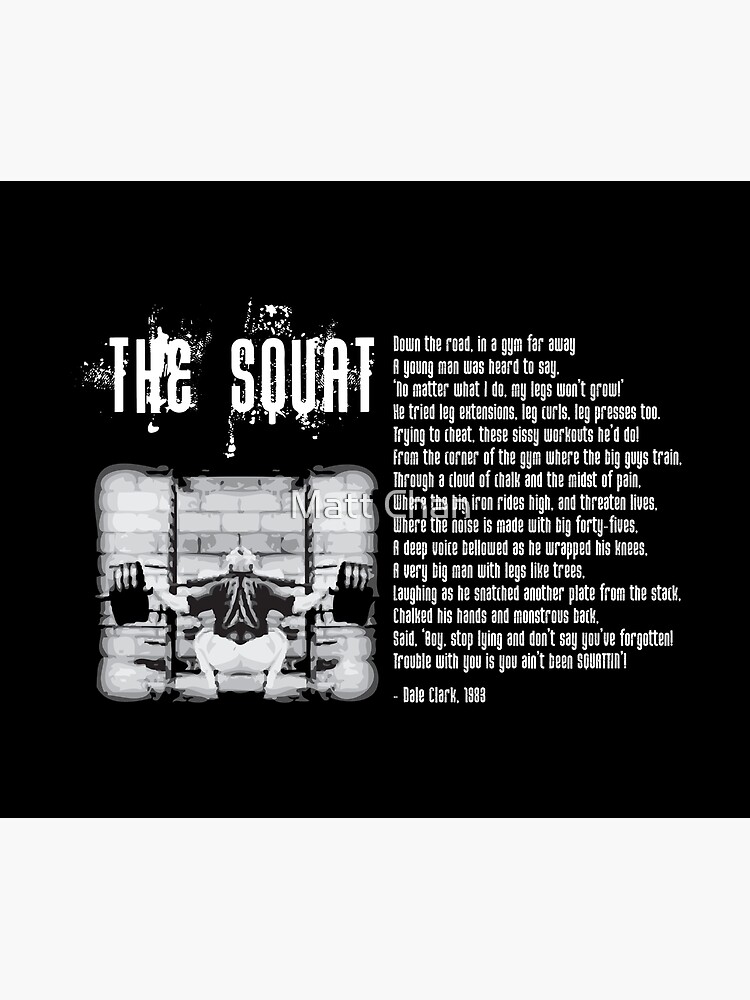 "The Squat Poem" Tapestry for Sale by mchanfitness | Redbubble