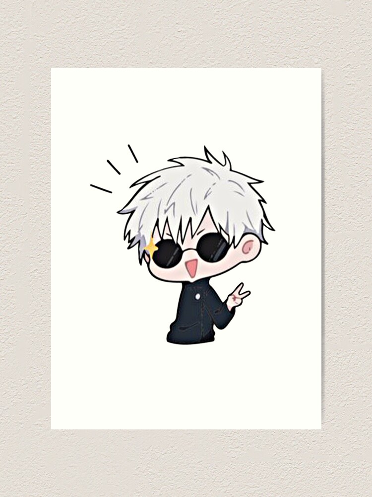 "Cute Chibi Young Gojo satoru from jujutsu kaisen 0 movie" Art Print by ...