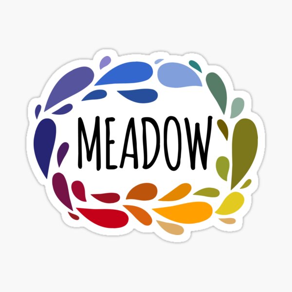 "Meadow Name Cute Colorful Gift Named Meadow" Sticker by kindxinn ...
