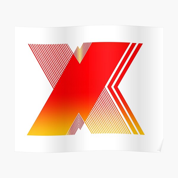 "Big "X" made by red lines made " Poster for Sale by Bigrow | Redbubble