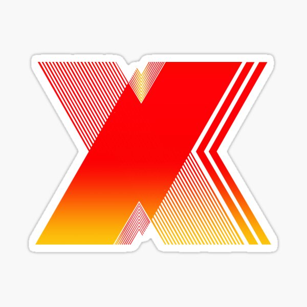 "Big "X" made by red lines made " Sticker by Bigrow | Redbubble