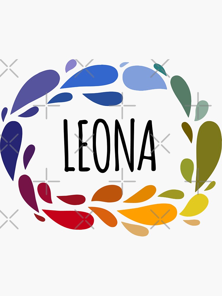 "Leona Name Cute Colorful Gift Named Leona" Sticker by kindxinn | Redbubble